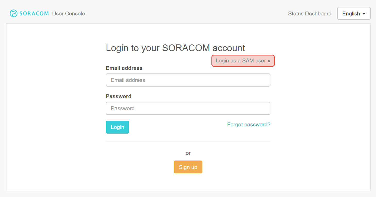 How do I create a SAM user in order to share access to my account? – SORACOM Support
